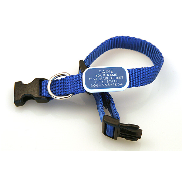 Pet Dog Collar with Tag Pet ID Tags Plastic LuckyPet