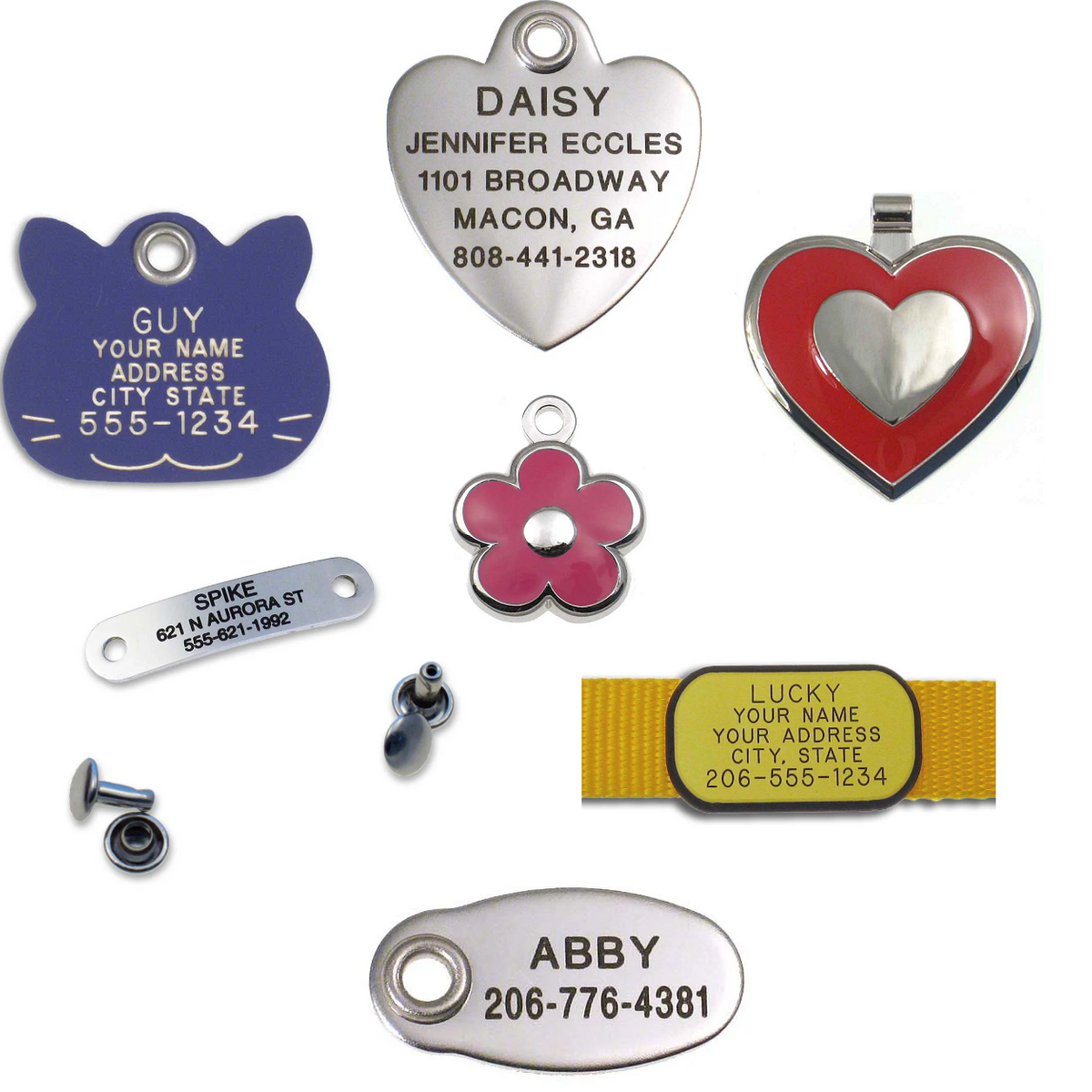 Engraved Custom Cat Tags - LuckyPet