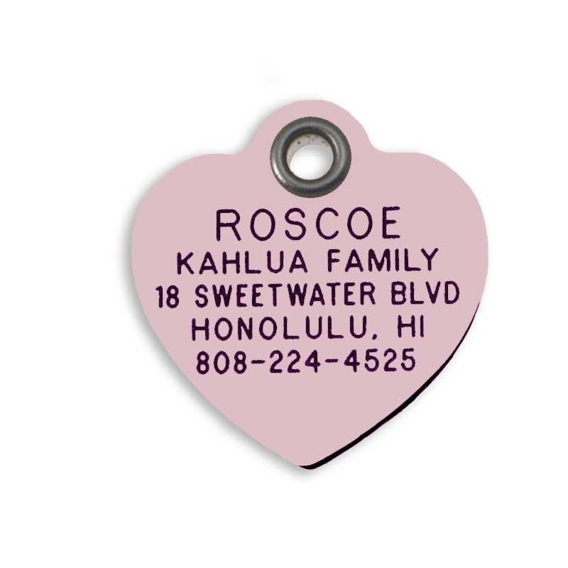 Plastic Heart Shaped Pet Tag – LuckyPet