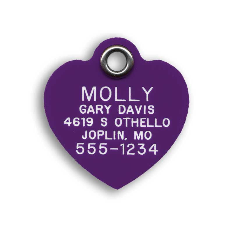 Plastic Heart Shaped Pet Tag – LuckyPet