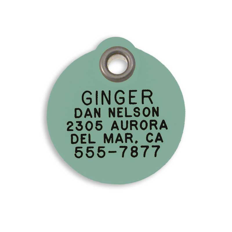 Round Plastic Pet Tags | Custom Engraved Pet Tags – LuckyPet