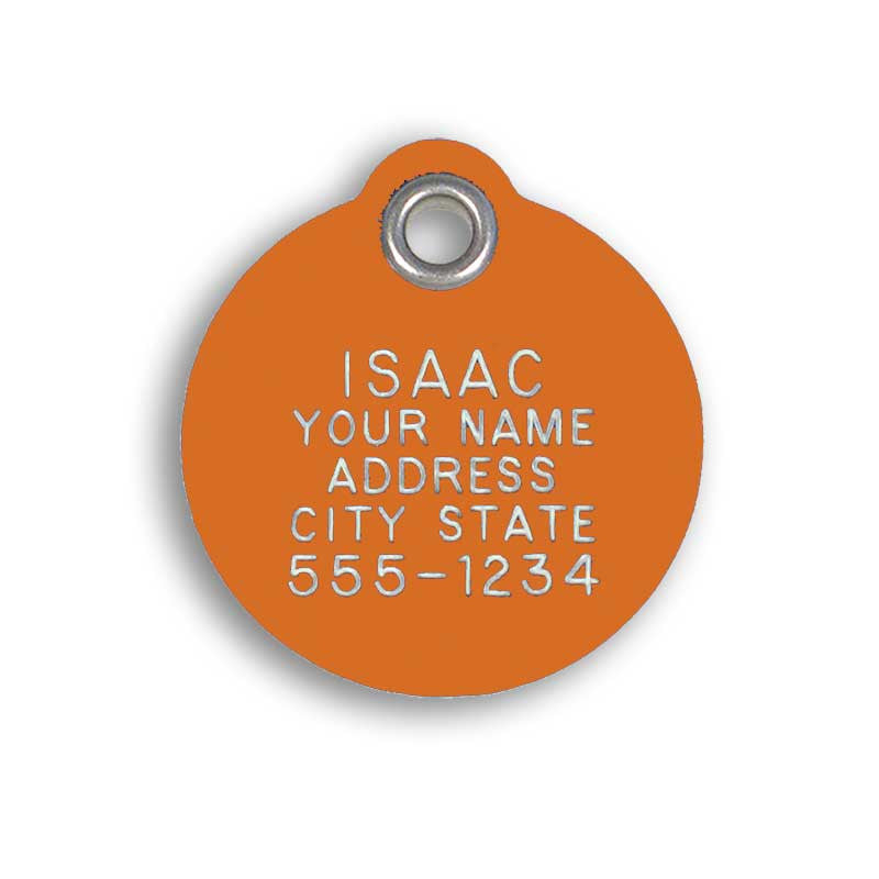 Round Plastic Pet Tags | Custom Engraved Pet Tags – LuckyPet