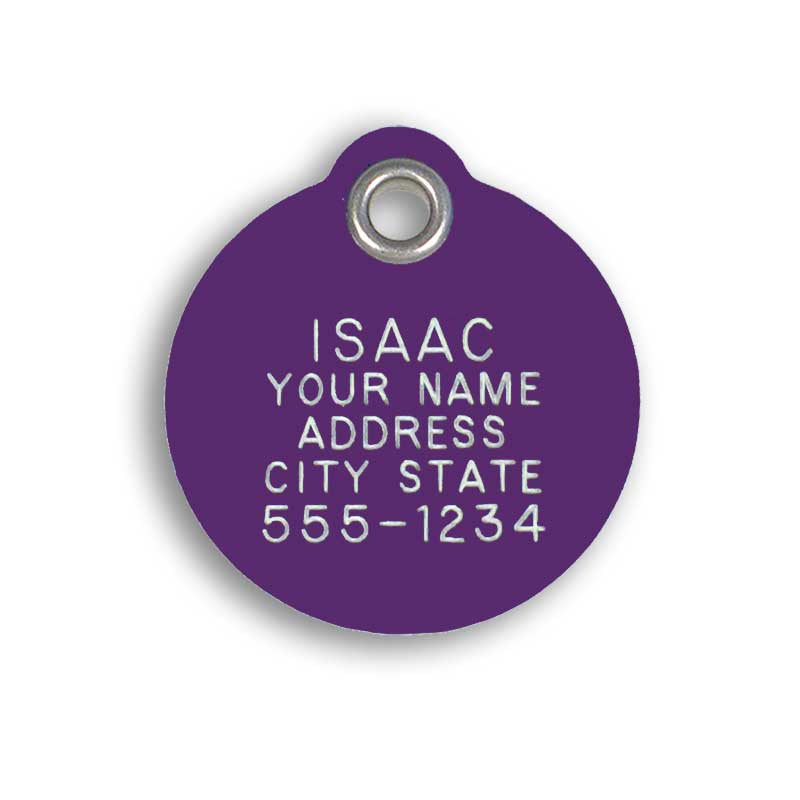Round Plastic Pet Tags | Custom Engraved Pet Tags – LuckyPet