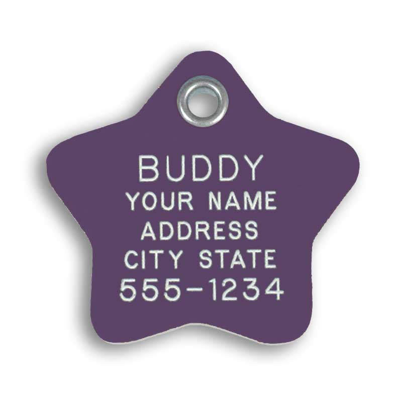 Plastic Star Dog Tag | Reflective Pet ID Tags | LuckyPet