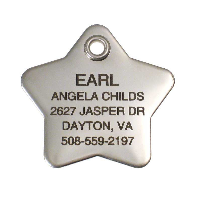 Metal Star Pet Tag – LuckyPet