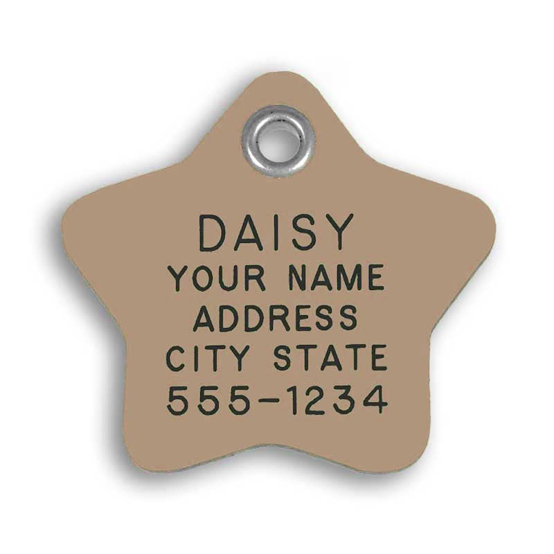 Plastic Star Dog Tag | Reflective Pet ID Tags | LuckyPet